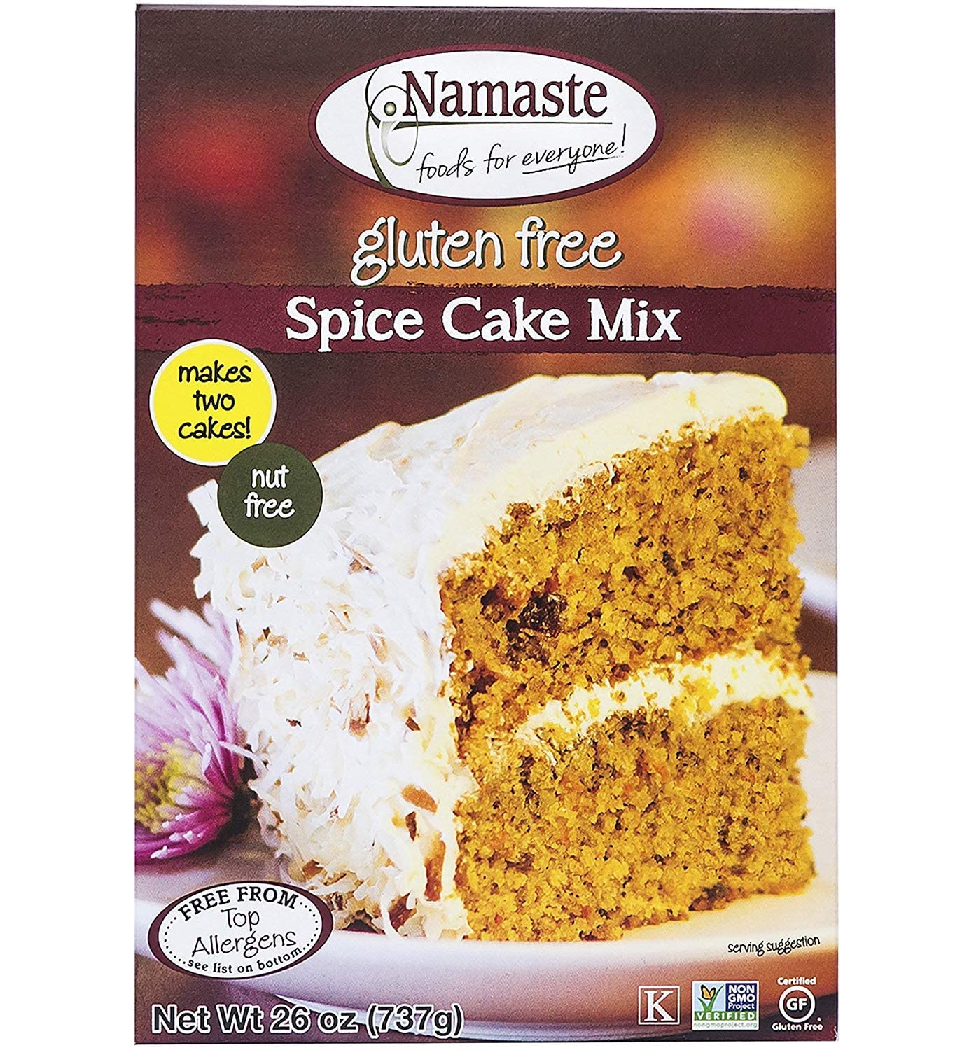 Namaste Foods, Gluten Free Spice Cake Mix, 26-Ounce Bags (Pack of 3)