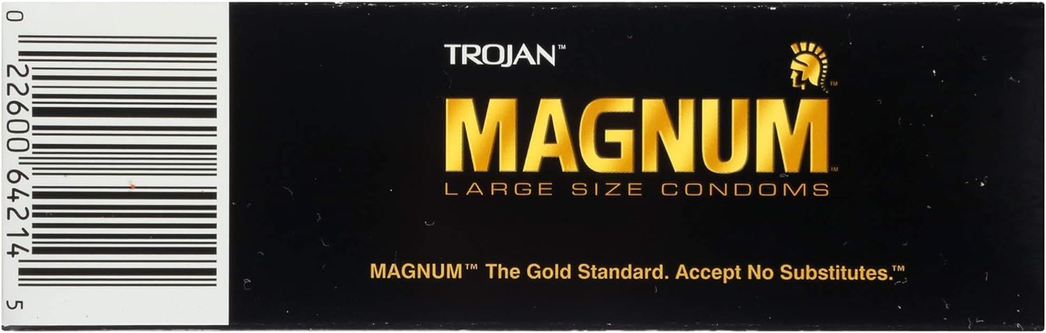 Trojan Magnum XL Size Lubricated Latex Condoms - 12 ct, Pack of 2