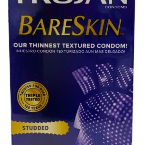 Trojan BareSkin Studded Latex Condoms - 10 ct, Pack of 2