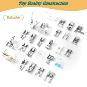 Aiskaer 48Pcs Sewing Machine Presser Feet Sewing Foot Set for Brother, Babylock, Singer, Janome, Elna, Toyota, New Home, Simplicity, Kenmore