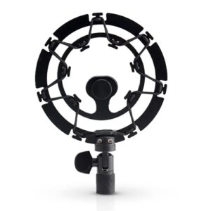 auphonix pro microphone shock mount - mic holder compatible w/blue yeti, snowball & pro microphones