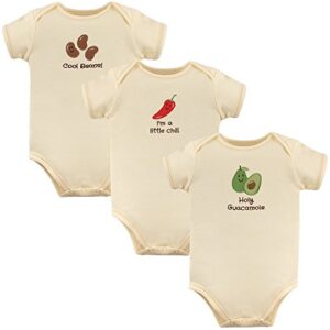 Touched by Nature baby boys Organic Cotton Bodysuits Bodysuit, Guacamole, 6-9 Months US