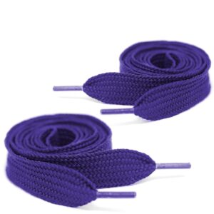 mercury + maia thick fat shoe laces for sneakers - chunky jumbo wide shoelaces - stay tied - usa made (1 pair) (72, purple)