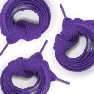 Mercury + Maia Thick Fat Shoe Laces for Sneakers - Chunky Jumbo Wide Shoelaces - Stay Tied - USA Made (1 Pair) (72, PURPLE)