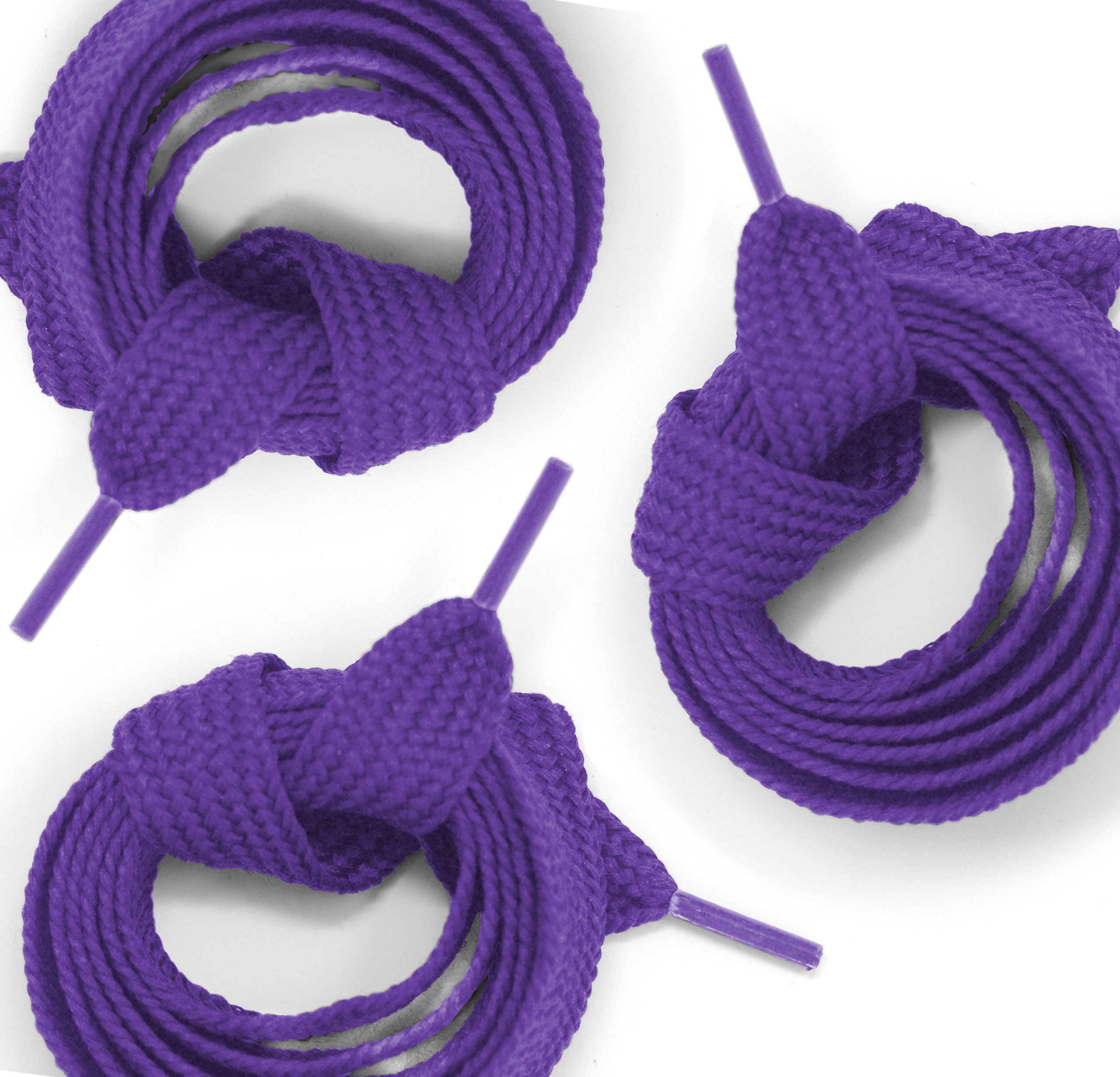 Mercury + Maia Thick Fat Shoe Laces for Sneakers - Chunky Jumbo Wide Shoelaces - Stay Tied - USA Made (1 Pair) (72, PURPLE)