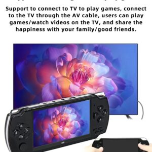 JXD Handheld Game Console 4.3 inch 8GB Built in 2000 Games for Multiple Simulators X6 Retro Video Game Console Mp3/4/Ebook TV Out Mini Hand Portable Game Player Device Holiday (Black)