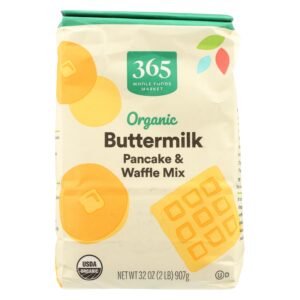 365 by whole foods market, organic buttermilk pancake & waffle mix, 32 ounce