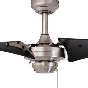 Prominence Home Almadale, 56 Inch Contemporary Indoor Ceiling Fan with No Light, Pull Chain, Modern High Performance Blades, Reversible Motor - 50330-01 (Brushed Nickel)