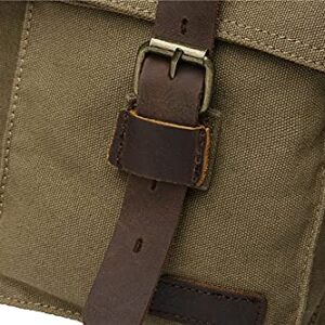 Sechunk Canvas Leather Messenger Bag Shoulder Cross Body Men Military Travel Laptop Camera Purse small-13‘’