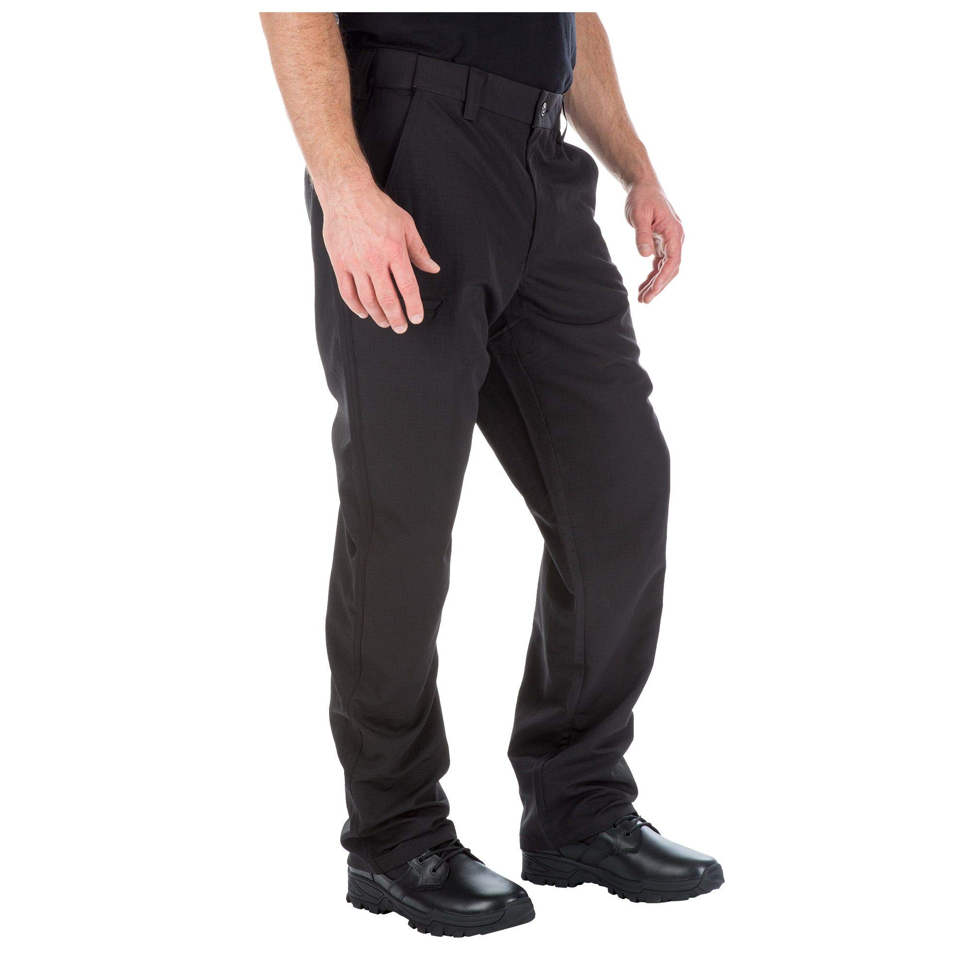 5.11 Tactical Fast-Tac Men's Urban Cargo Pants, Lightweight, Water Resistant Work Pants, Style 74461, Black, 36W x 32L