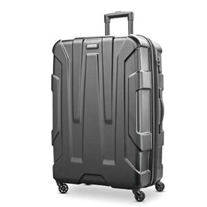 samsonite centric hardside expandable luggage with spinner wheels, black, checked-large 28-inch