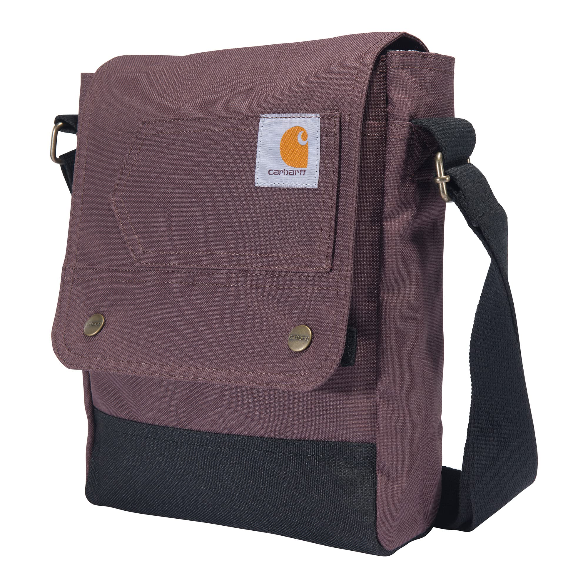 Carhartt Women's, Durable, Adjustable Crossbody Bag with Flap Over Snap Closure, Wine