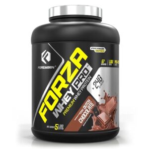 forzagen whey pro low carb protein powder | 24g of protein per serving, no added sugar, gluten free, premium whey for shakes & mixes for men & women, bcaa | dutch chocolate, 5 lbs. (67 servings)