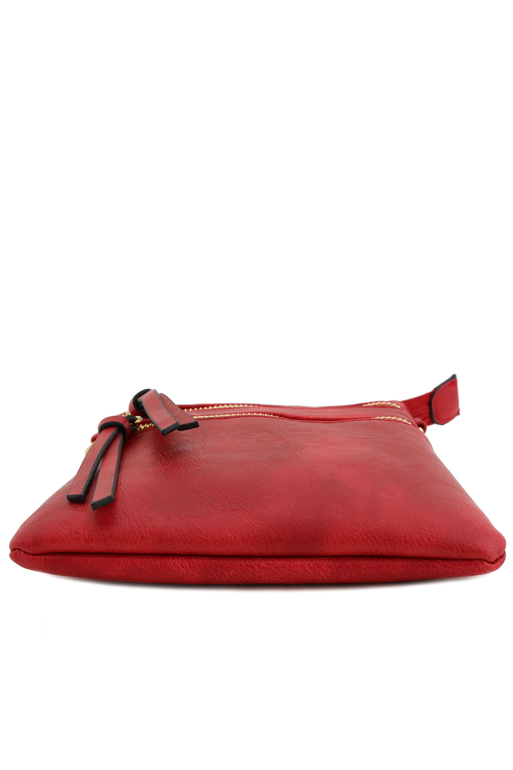 Functional Multi Pocket Crossbody Bag (Red)