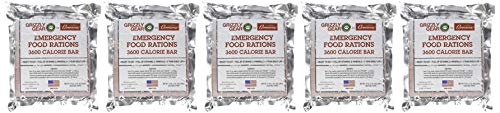 Grizzly Gear Emergency Food Rations- 3600 Calorie Vanilla Poundcake Bar (5 Pack) - 15 Day, 360 Hour Value Supply For Disaster, Hurricane - Less Sugar, More Nutrients - 5 Year Shelf Life