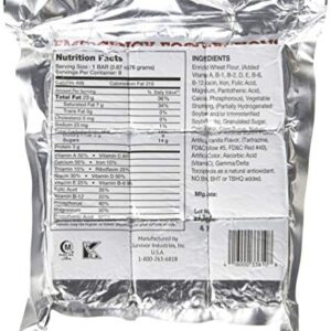 Grizzly Gear Emergency Food Rations- 3600 Calorie Vanilla Poundcake Bar (5 Pack) - 15 Day, 360 Hour Value Supply For Disaster, Hurricane - Less Sugar, More Nutrients - 5 Year Shelf Life