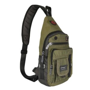 vanlison crossbody sling bag backpack for men & women green