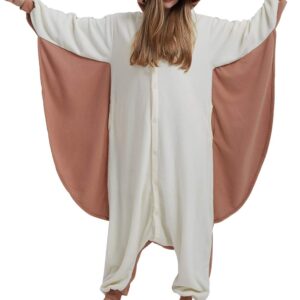 DarkCom Women Men Cosplay Flying Squirrel Onesie Halloween Costume Christmas Pajamas Animal Homewear Sleepwear Large