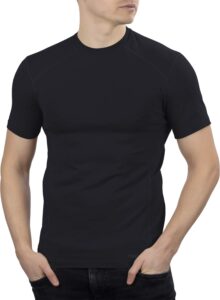 281z military stretch cotton underwear t-shirt for tactical hiking and outdoor (black, x-large)