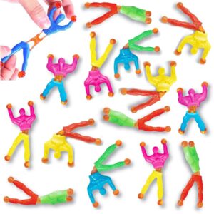 liberty imports 72 pack sticky stretchy wall climbers window crawlers - party favor tricky novelty toys climbing rolling men for kids