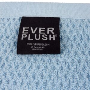 Everplush Diamond Jacquard Quick Dry Bath Towel, 1 Pack, Aquamarine (Light Blue)