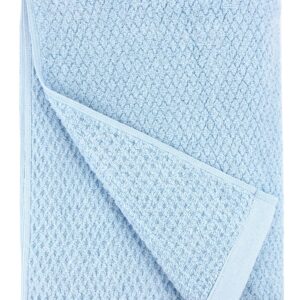 Everplush Diamond Jacquard Quick Dry Bath Towel, 1 Pack, Aquamarine (Light Blue)