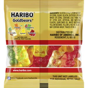 HARIBO Gold Bears, 22.8 Oz, Tub Of 54 Packs