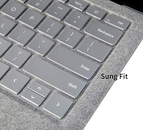 Premium Ultra Thin Keyboard Cover for Microsoft Surface Laptop 2 2018, Surface Laptop 2017, Surface Book 3/2/1 13.5 and 15 inch, Surface Laptop Accessories(NOT Fit for Surface Laptop 3), US Layout