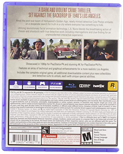 L.A. Noire - PlayStation 4