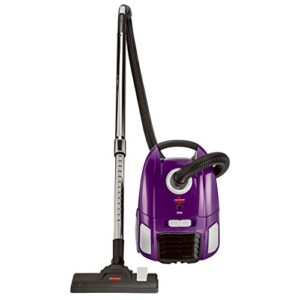 bissell zing lightweight, bagged canister vacuum, purple, 2154a