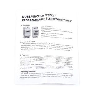 7 Day Programmable Timer Relay Digital Timer Switch Heavy Duty THC15A16 On Off for Controlling Street Lamps Neon Lamps Production Equipment, DIN Rail(not Included) (AC110V)