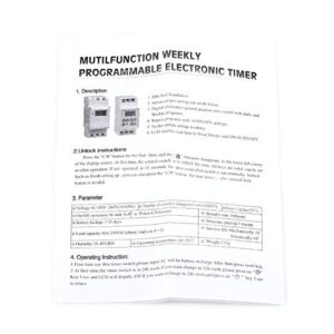 7-Day Digital Timer Heavy Duty THC 15A Programmable Timer Relay 16 On & Off Digital Timer Switch for Controlling Street Lamps/Neon Lamps/Production Equipment DIN Rail(not Included) (24V)