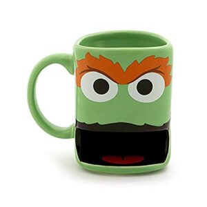 enesco our name is mud “oscar the grouch” sesame street slot cookie mug, 1 count (pack of 1), green