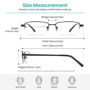 Cyxus Blue Light Blocking Frameless Glasses for Men/Women UV Protection Rimless Eyewear Computer Eyeglasses Relieve Eyestrain Anti Glare