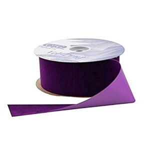 berwick offray c&g vel-pruf velvet 1-5/16"w x 25 yards-purple ribbon