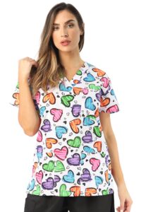 just love women's scrub tops scrubs 216v-28-3x