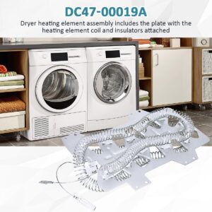 EAGLEGGO Dryer Heating Element for Samsung DV218AEW/XAA-0000, Samsung DV409AEW/XAA-0000, Samsung DV456EWHDSU/AA-0001, Samsung DV448AEP/XAA-0003 Dryers