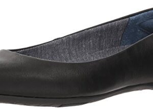 Dr. Scholl's Shoes Women's Giorgie Ballet Flat, Black Smooth, 8.5 Wide US