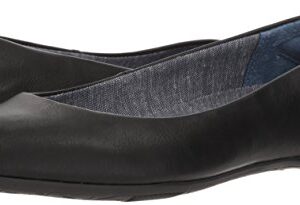 Dr. Scholl's Shoes Women's Giorgie Ballet Flat, Black Smooth, 8.5 Wide US