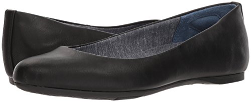 Dr. Scholl's Shoes Women's Giorgie Ballet Flat, Black Smooth, 8.5 Wide US