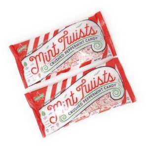 Atkinson's Mint Twists Crushed Peppermint Candy for Baking 8 Ounces (2 Bags 16 oz)