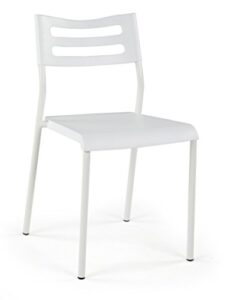 lucky theory humble crew lightweight desk chair, plastic, white white 19d x 16w x 30h in