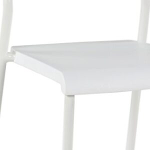 Lucky Theory Humble Crew Lightweight Desk Chair, Plastic, White White 19D x 16W x 30H in