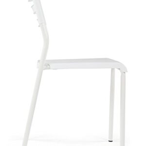 Lucky Theory Humble Crew Lightweight Desk Chair, Plastic, White White 19D x 16W x 30H in