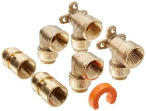 sharkbite shower and tub connection kit, push to connect brass plumbing fittings, pex pipe, copper, cpvc, pe-rt, hdpe, 25567