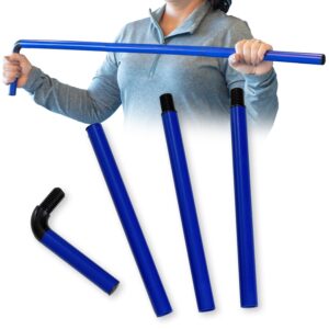 rangemaster shoulderwand therapy stretching tool│collapsible stretching bar │physical therapy tool for recovery and increasing motion (blue)