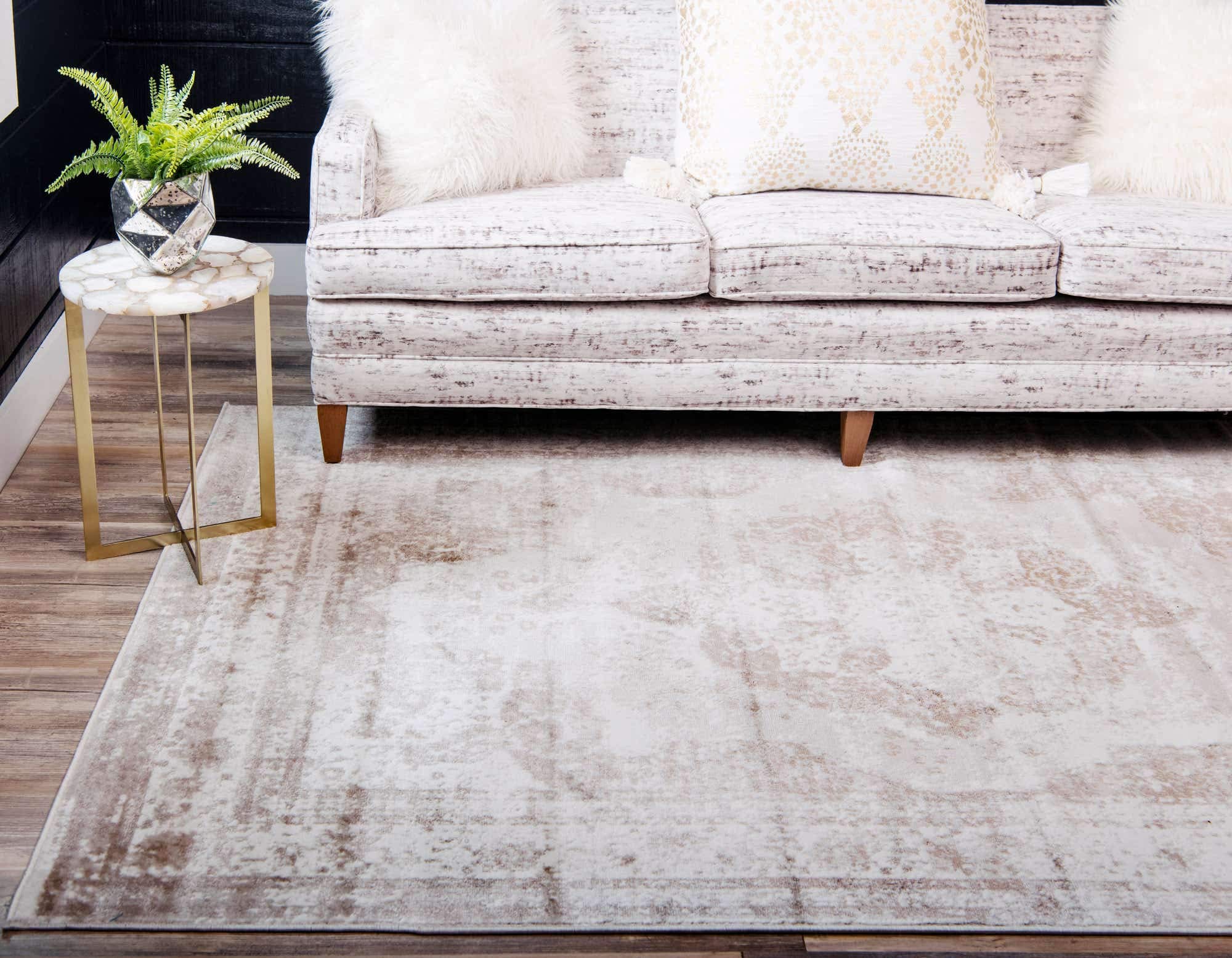 Unique Loom Sofia Collection Area Rug - Salle Garnier (6' 1" x 9' Rectangle, Beige/ Ivory)