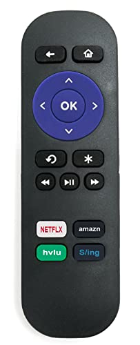 VINABTY New Replacement Remote fit for Roku 1 2 3 4 Premiere 4620XB 4620R 3900XB 3050R 3700XB 2000C 2710R 4210XB 3900R 2500R LT 2700R 2450XB 3710RW with 4 Shourtcuts Keys, for Set Top Box