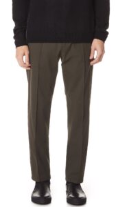 vince men's wool blend track trouser, fatigue, xs