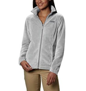 columbia women's benton springs full zip, cirrus grey heather, small